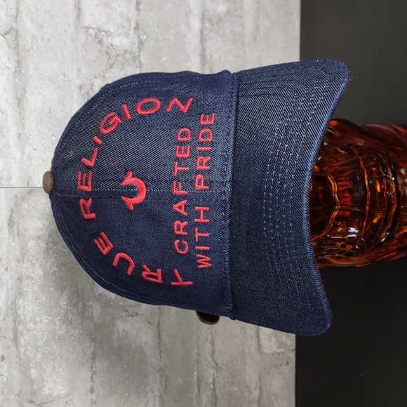 True Religion | Accessories | True Religion Dark Blue Denim Baseball ...